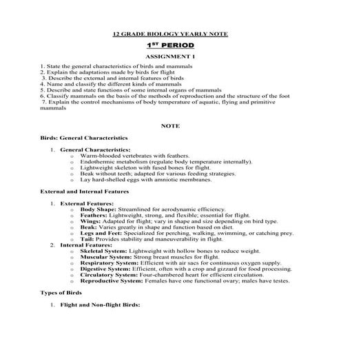 biology note for senior student for good learning purpose | PDF | Free ...
