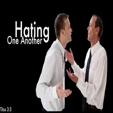 Hating One Another | PDF
