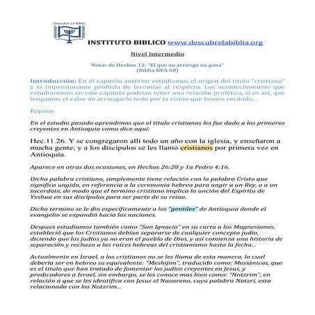 12 hechos 12 el que no arriesga no gana | PDF