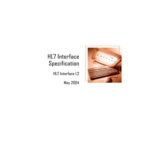 1 2 Hl7 Interface Specification Pdf