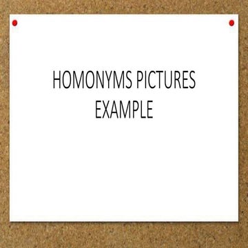 HOMONYMS PICTURES EXAMPLE WITH NAME.pptx
