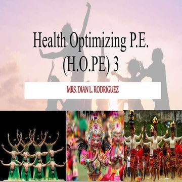 12hope3dance Physical Education and Health | PPTX