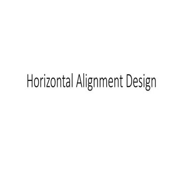 Highway Horizontal Alignment | PPTX