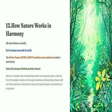 12.How-Nature-Works-in-Harmony.ppt/8th class science curiosity/by k ...