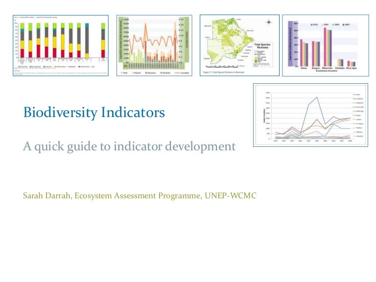 Biodiversity indicators: a quick guide to indicator development
