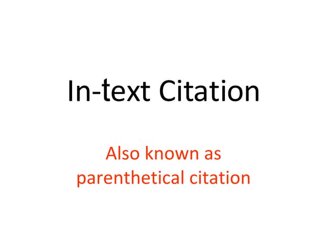MLA in text citations | PPTX