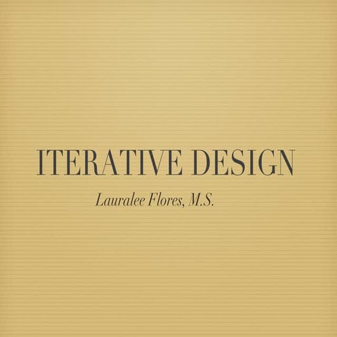 12 Iterative Design | PPT