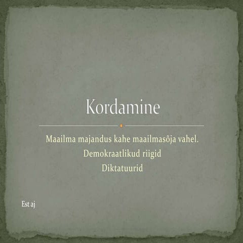 12 kl kordamine majandus i ms kuni ii ms | PPTX
