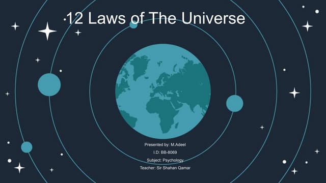 The 12 Universal Laws | PDF