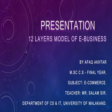 12 Layers Model of E-Business | PPTX