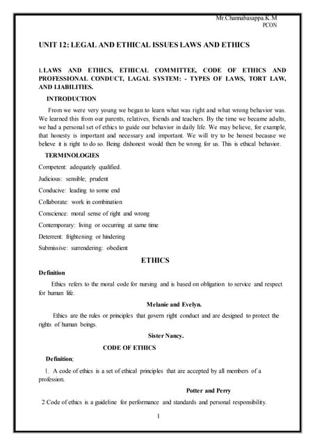 Ethics in nursing | PPSX