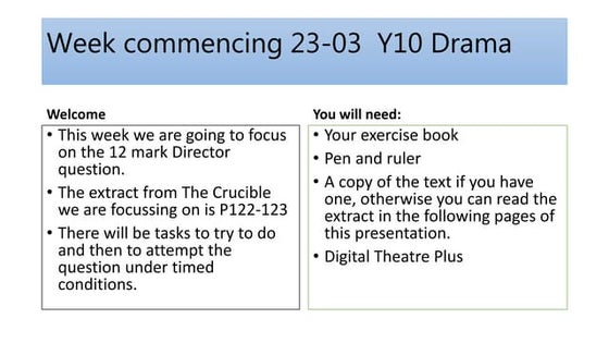 GCSE Devising - Verbatim Theatre L1: Skills | PPTX