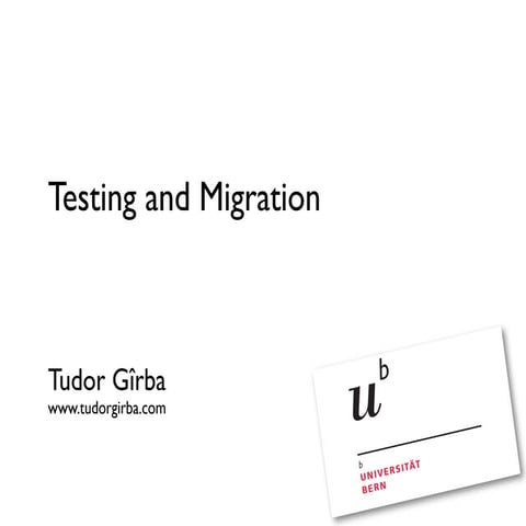 Migration and Testing (EVO 2008) | PDF | Computing | Technology & Computing