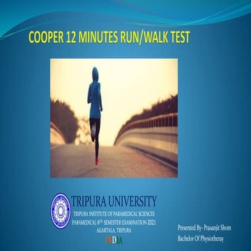 12 minute walk test By Prasanjit shom | PPTX