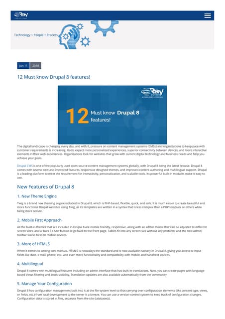 Drupal Vs SharePoint: Which Is Better for a CMS Solution? | PDF