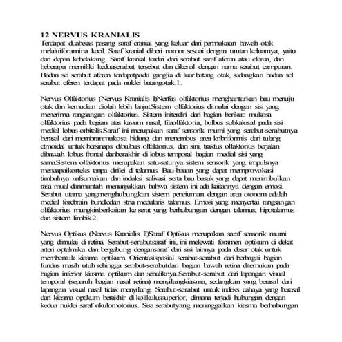 12 nervus cranial | DOCX