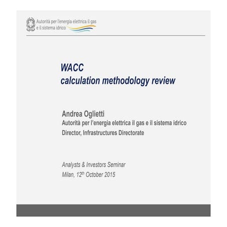 WACC calculation methodology review | PDF
