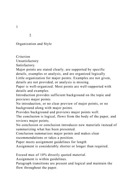 FYS Grading Rubric for Writing Assignment A 95 B .docx