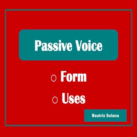 Passive Voice | PPTX
