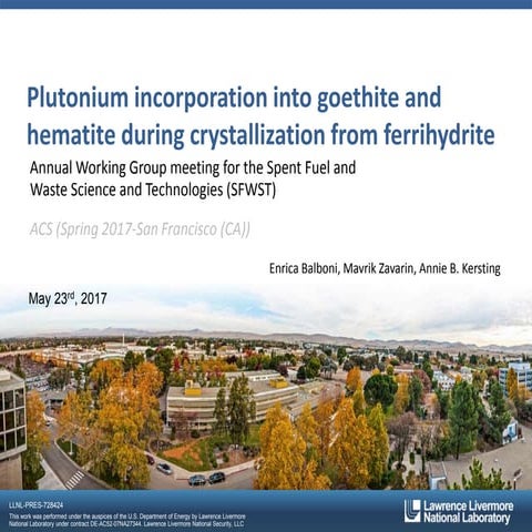 12 plutonium incorporation into goethite and hematite during ...