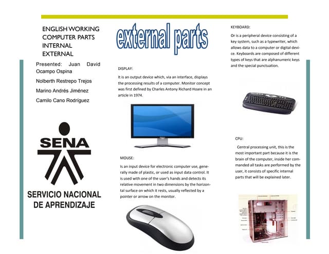 External and internal computer parts | DOCX