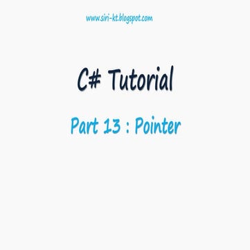 12pointerin c# | PPT