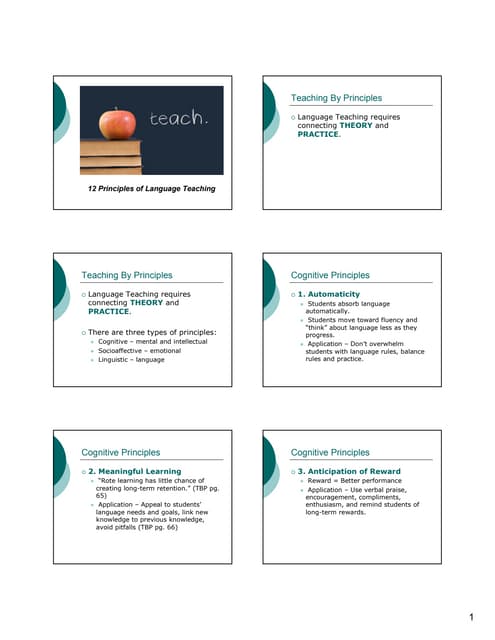 The guiding principles for teaching and learning mtb mle | PPT