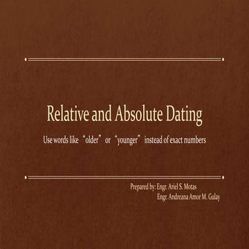 12 relative and absolute dating | PPTX