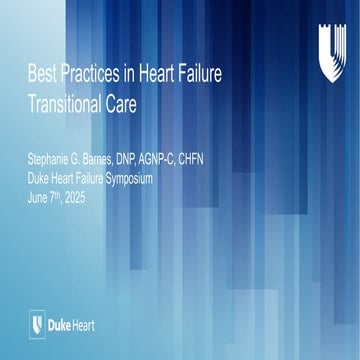 Duke HF - Heart Failure Transitional Care | PPTX