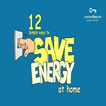 12 Simple Ways To Save Energy At Home | PDF