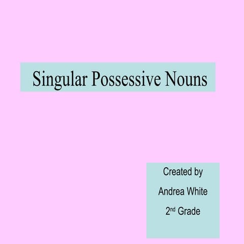 singular possisve | PPT