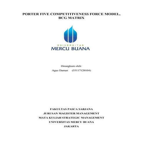 12, sm, agus daman, hapzi ali, porter five competitiveness force model, bcg matrix , universitas ...