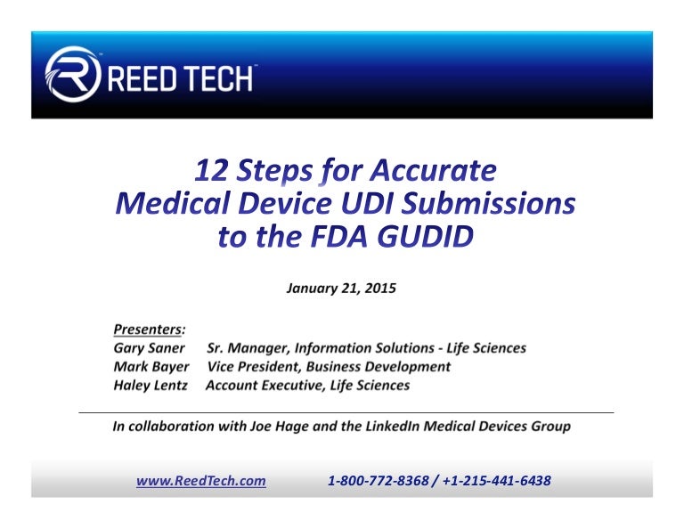 12 Steps for Medical Device UDI Submissions to the FDA GUDID
