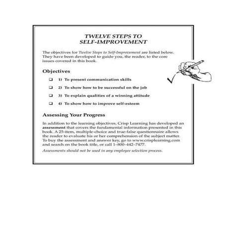 12 steps to self improvement | DOCX