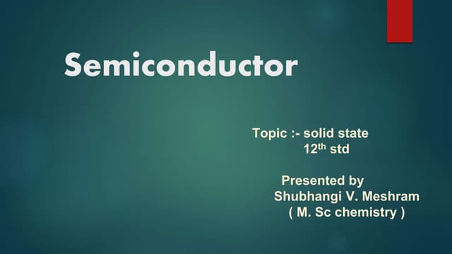 Semiconductor Devices Class 12 Part-1 | PPT