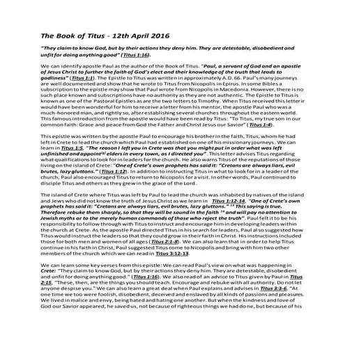 12th april 2016 – The book of Titus | DOCX
