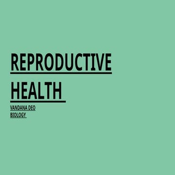 12th Class Chapter 4 Reproductive Health Pptx