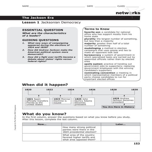 12the jackson era | PDF | Elections | Politics