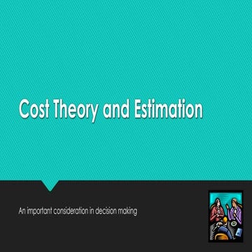 12 theory of cost and estimation | PDF