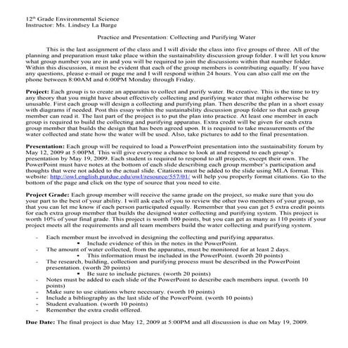 Evs project writing guideline | PDF