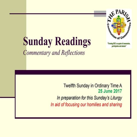 12th Sunday A | PPT