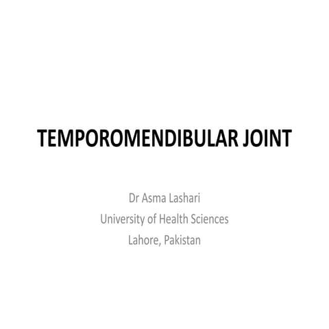 Temporomandibular Joint | PPT