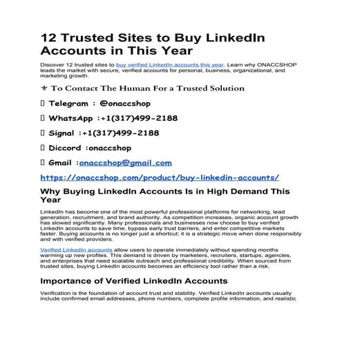 Discover 12 Safe Sites to Purchase LinkedIn Accounts This Year.docx