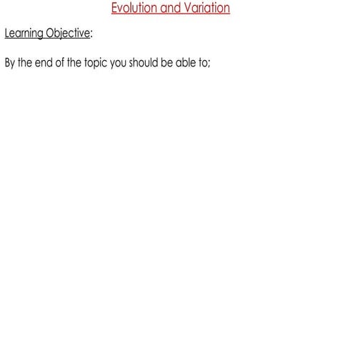 12 Variation And Evolution Pptx For Gcse Pptx