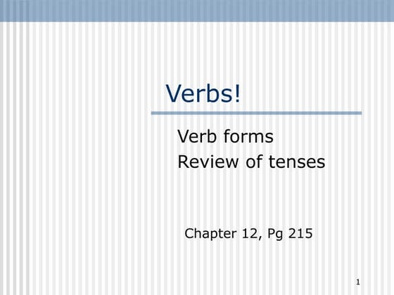 12-Verb-Tenses Review week 9 presentation | PPT