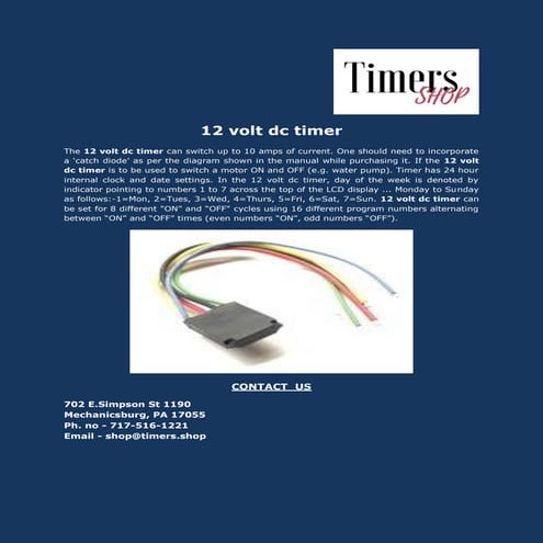 12 volt dc timer | PDF