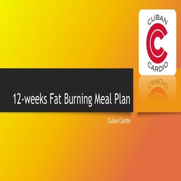 12 weeks fat burning meal plan | PPTX