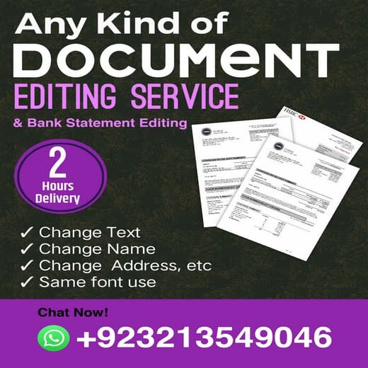 Document Editing Service & Bank Statement Editing | PDF | Desktop ...