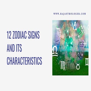 12 zodiac signs and its Characteristics | PPTX
