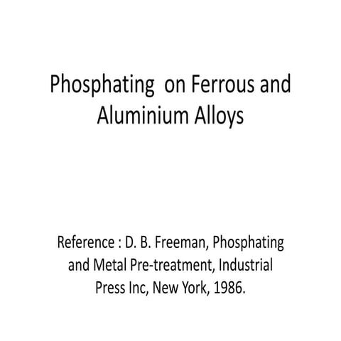 Phosphating and chromating | PPTX